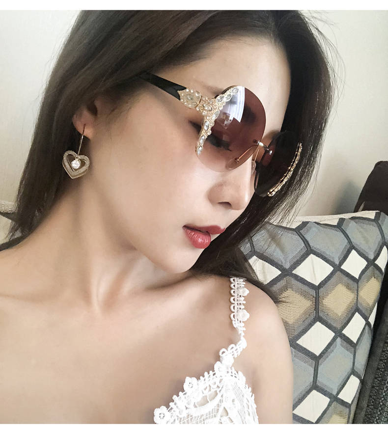 Tiktok New Red Sunglasses Female Frameless Sunglasses Sunglasses tiktok-new-red-sunglasses-female-frameless-sunglasses-sunglasses